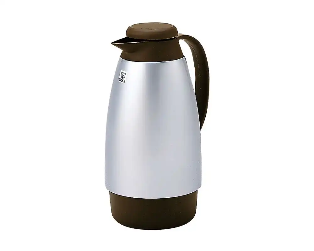 TIGER Thermos, 1 Litre Capacity, Chrome / Brown - PXE-1000 CR
