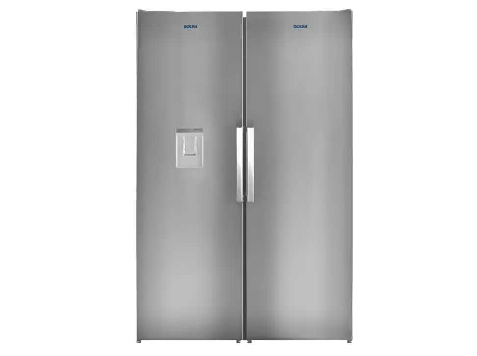 Ocean Refrigerator & Freezer Twins with Dispenser, 682 Liter, Stainless ...