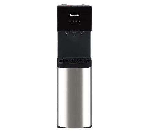 Panasonic Water Dispenser, 3 Taps, Top Loading, Black & Stainless Steel ...